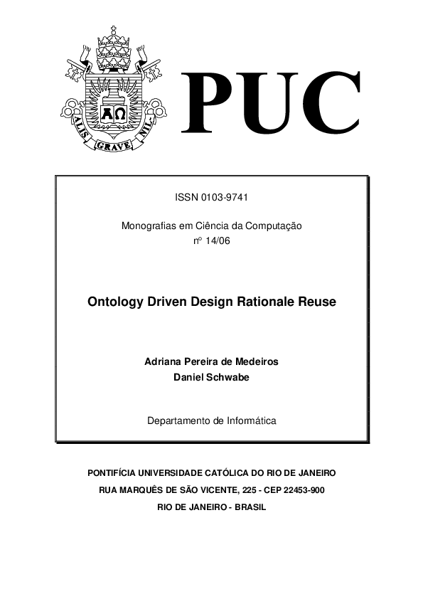 (PDF) Ontology Driven Design Rationale Reuse