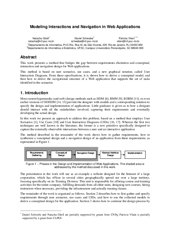Pdf Modeling Interactions And Navigation In Web Applications