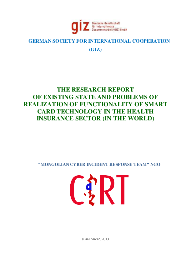 (PDF) Use of Smart card in National health insurance system