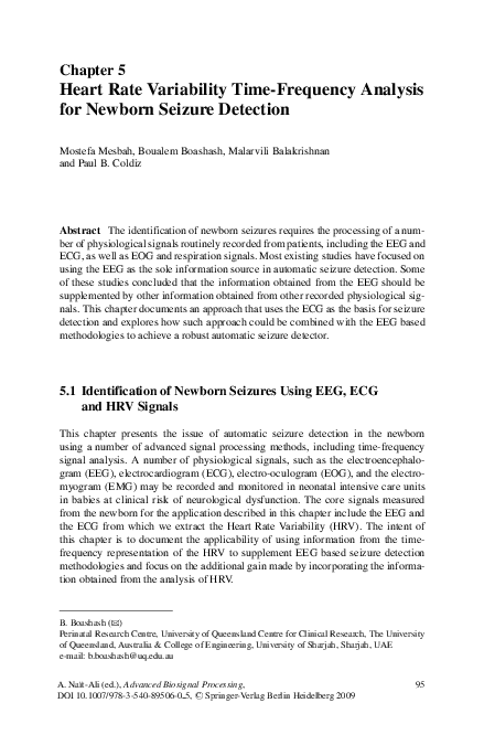 (PDF) HRV Time-Frequency Analysis for Seizure Detection