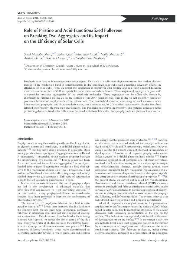 (PDF) Role of Pristine and Acid-Functionalized Fullerene on Breaking ...