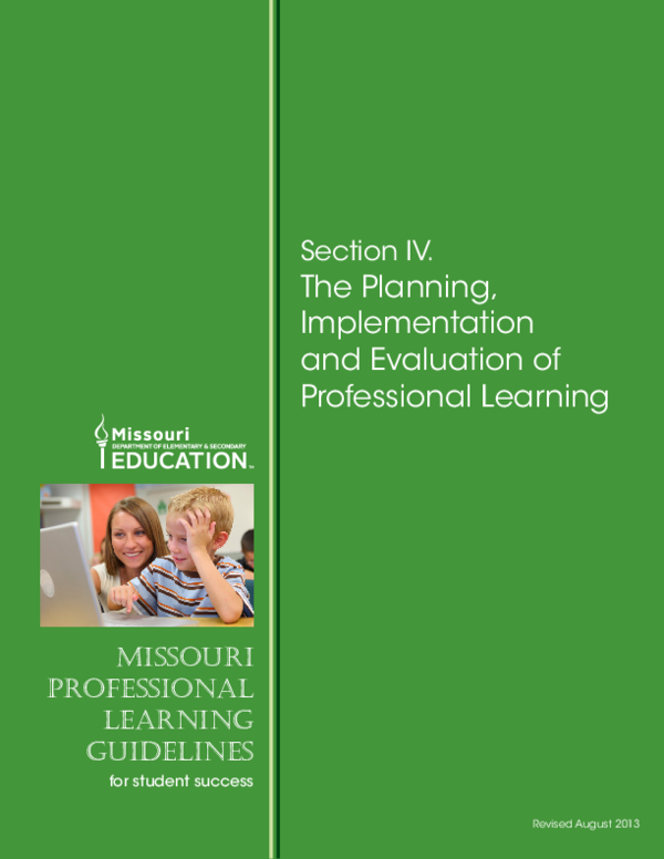 (PDF) Missouri Professional learning guidelines for student success The ...