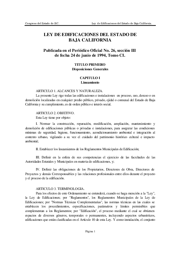 (PDF) LEY DE EDIFICACIONES DEL ESTADO DE BAJA CALIFORNIA