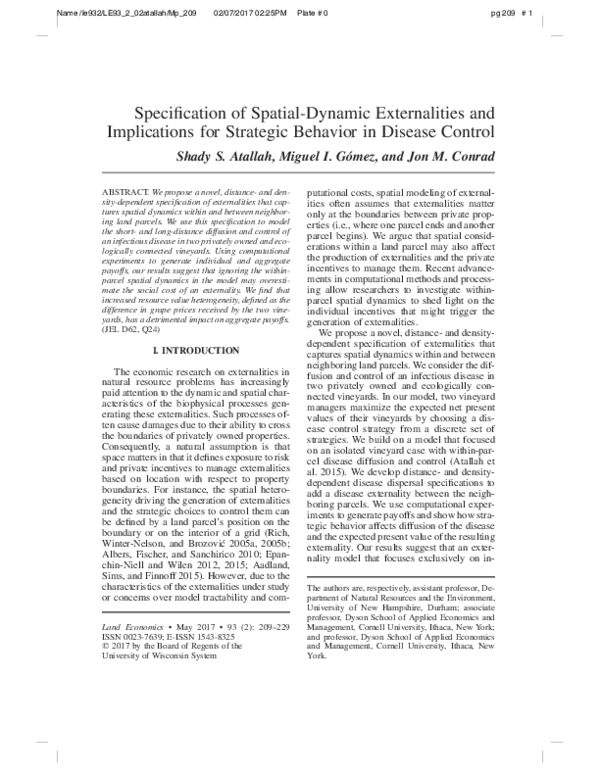 (PDF) Modeling Spatial Dynamics in Disease Control