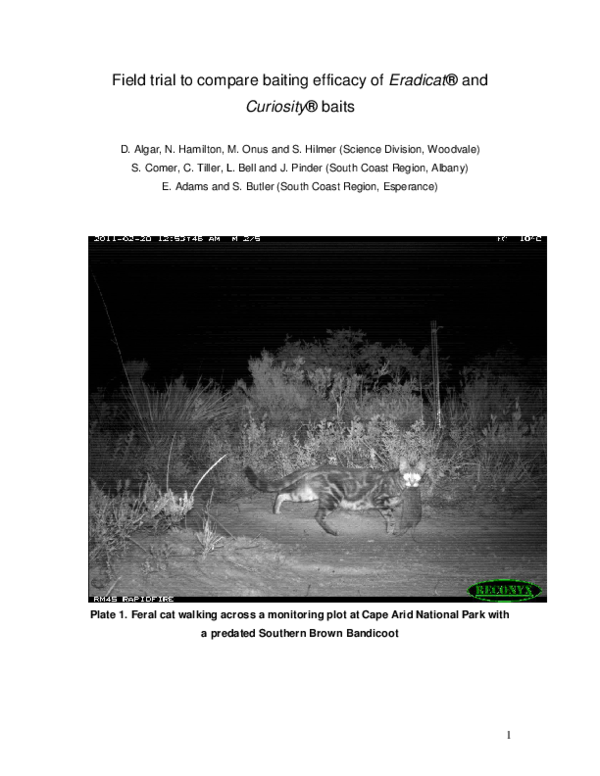 (PDF) Field trial to compare baiting efficacy of Eradicat® and ...