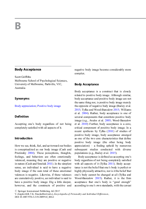 (PDF) Body acceptance