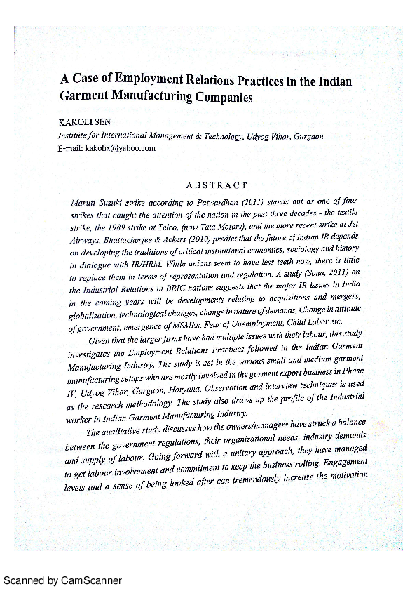 (PDF) Employee Relations : Low Tech, High Touch case