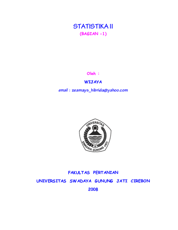 (PDF) STATISTIKA II