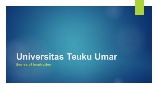 (PPT) PRESENTASI UNIVERSITAS TEUKU UMAR