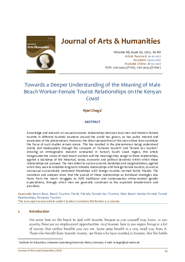 (PDF) 2017. Towards a Deeper Understanding of the Meaning of Male Beach ...