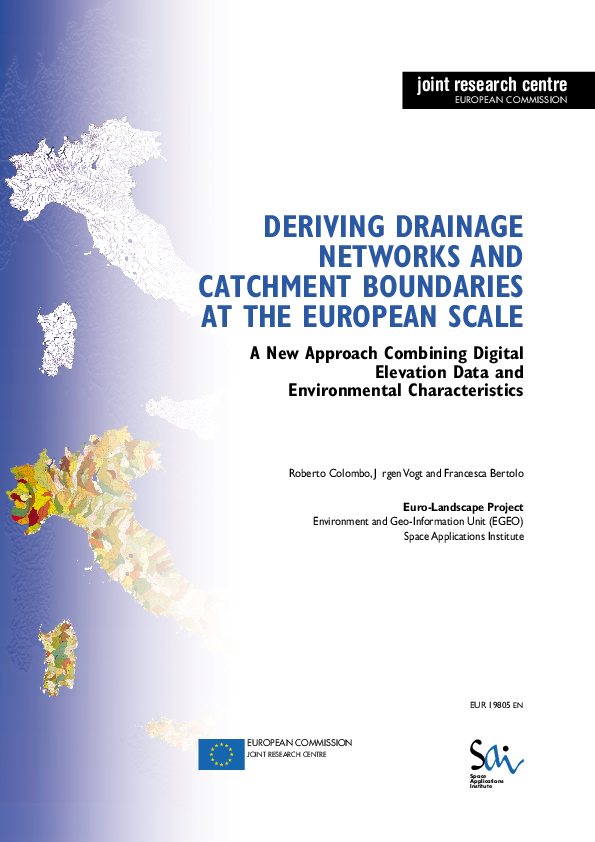 (PDF) DERIVING DRAINAGE NETWORKS AND CATCHMENT BOUNDARIES AT THE EUROPEAN SCALE A New Approach ...