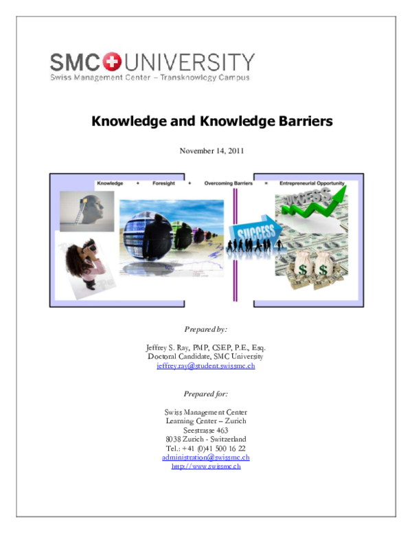 (PDF) Knowledge and Knowledge Barriers