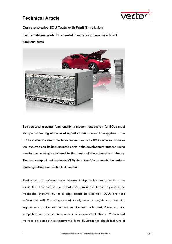 (PDF) Comprehensive ECU Tests with Fault Simulation