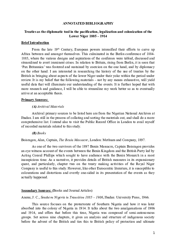 (DOC) ANNOTATED BIBLIOGRAPHY