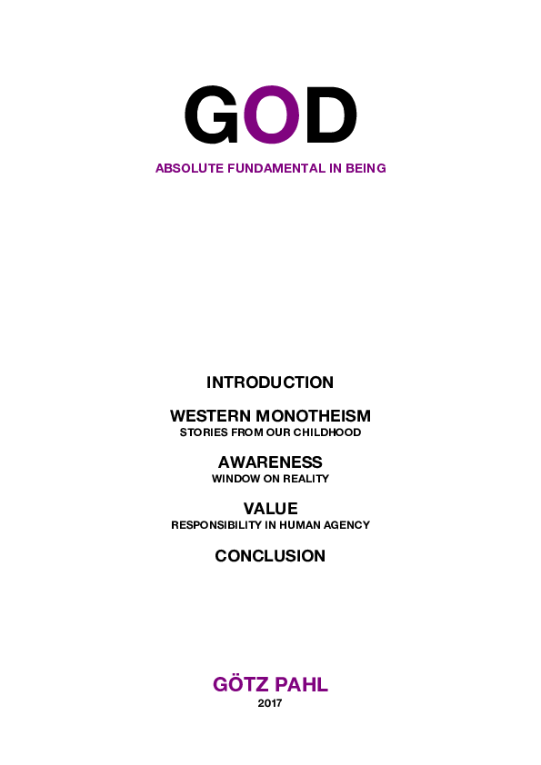(PDF) GOD ABSOLUTE FUNDAMENTAL IN BEING