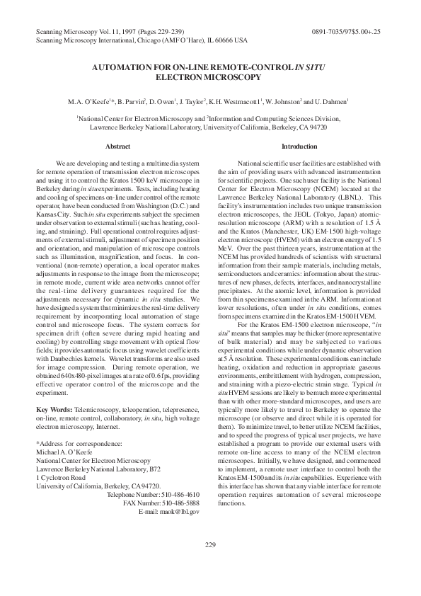 (PDF) Automation for on-line remote-control in-situ electron microscopy ...