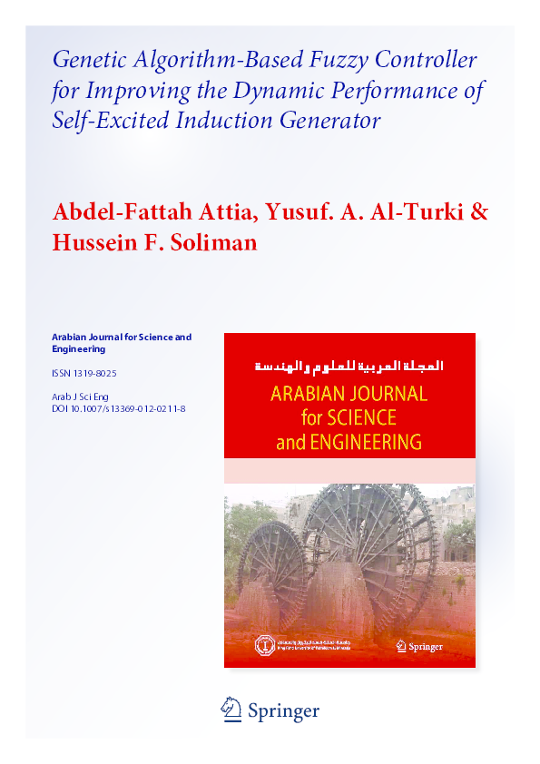 (PDF) Performance characteristics and reliability assessment of self‐excited induction generator ...