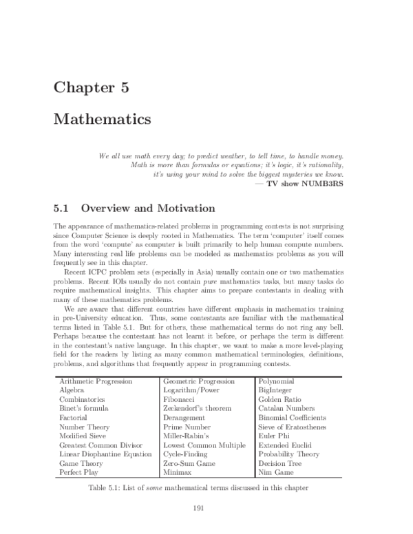 (PDF) Chapter 5 Mathematics