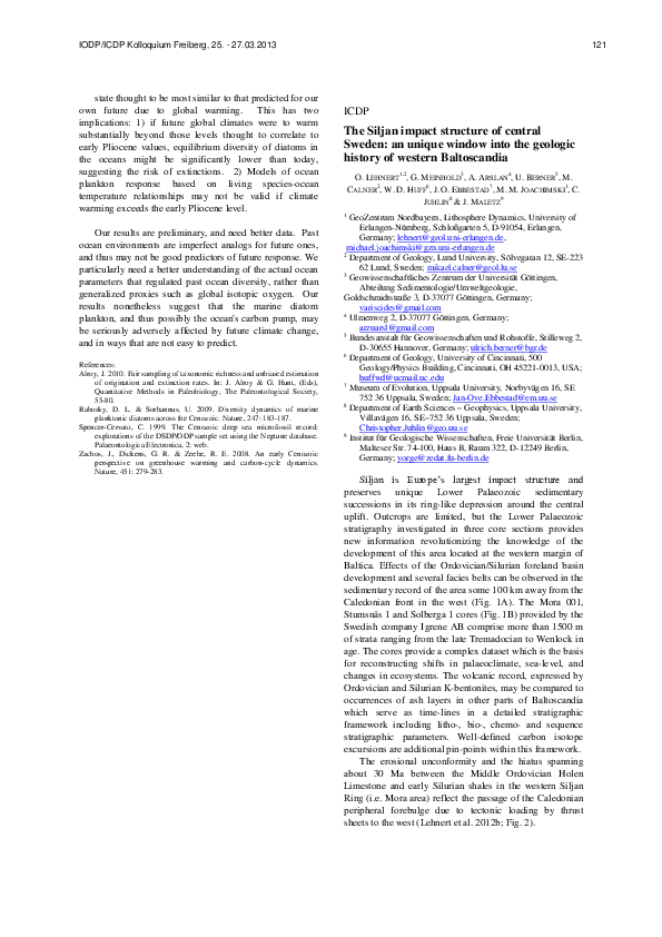 (PDF) The Siljan impact structure of south-central Sweden: an unique ...