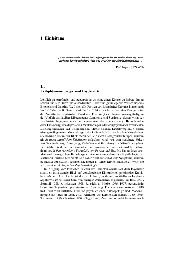 (PDF) Psychopathologie von Leib und Raum | Thomas Fuchs - Academia.edu