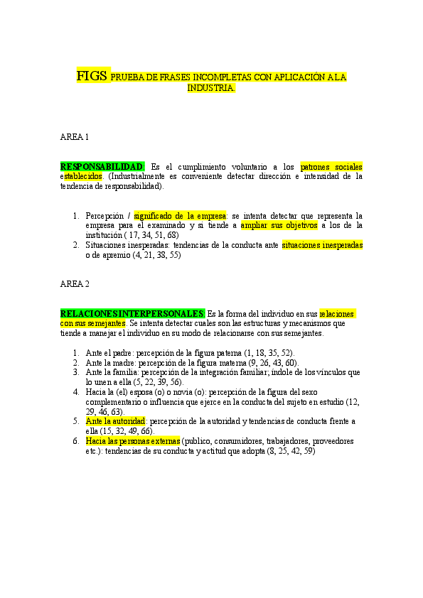 (DOC) FIGS PRUEBA DE FRASES INCOMPLETAS CON APLICACIÓN A LA INDUSTRIA