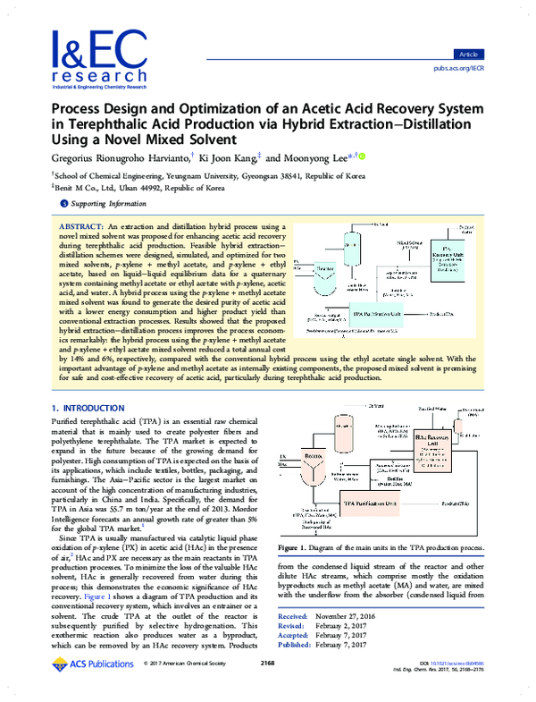 (PDF) Process Design and Optimization of an Acetic Acid Recovery System ...