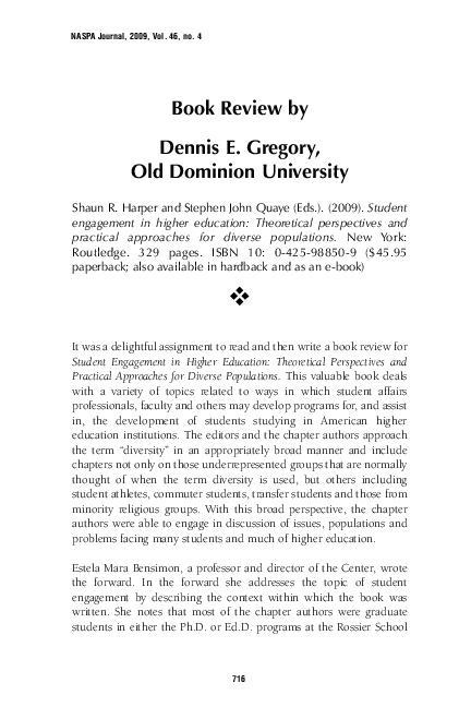 (PDF) Book Review of Student engagement in higher education ...