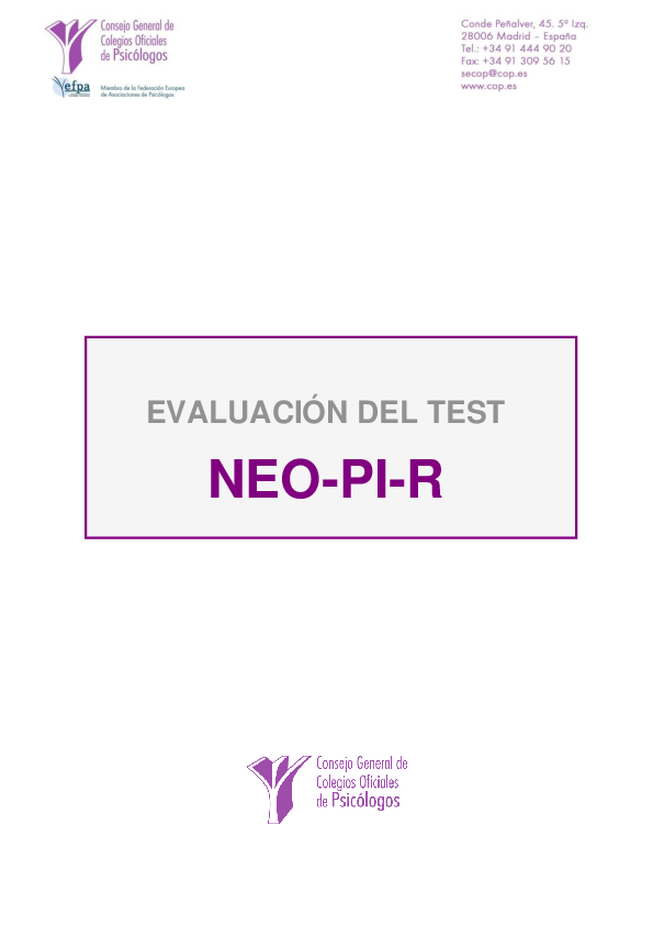 (PDF) NEO PI R