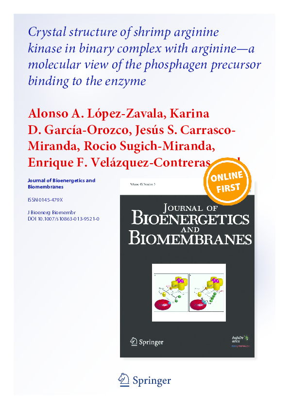 (PDF) Crystal structure of shrimp arginine kinase in binary complex ...