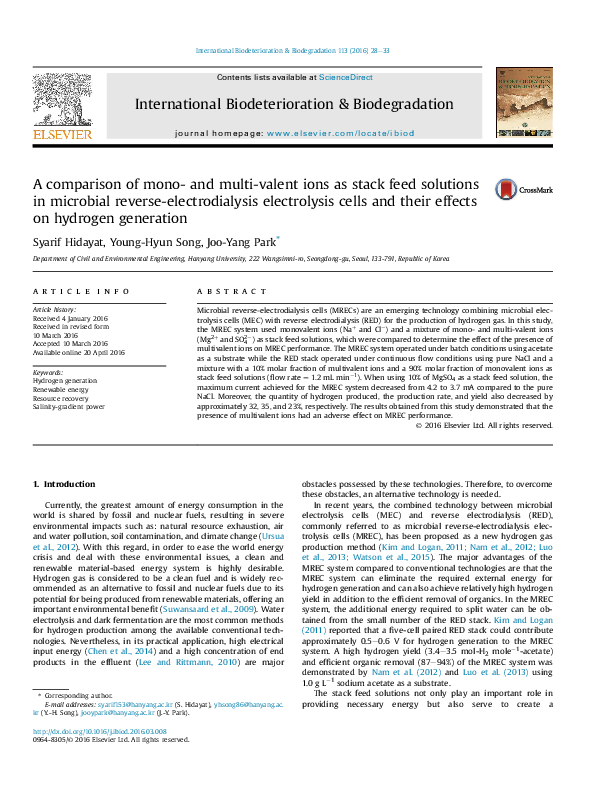 (PDF) A comparison of mono-and multi-valent ions as stack feed ...