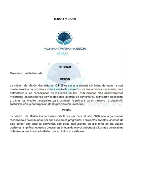 (PDF) MARCA Y LOGO SLOGAN Mejorando calidad de vida