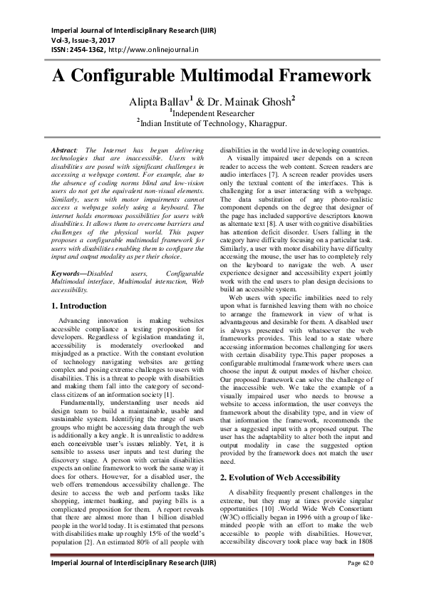 (PDF) A Configurable Multimodal Framework