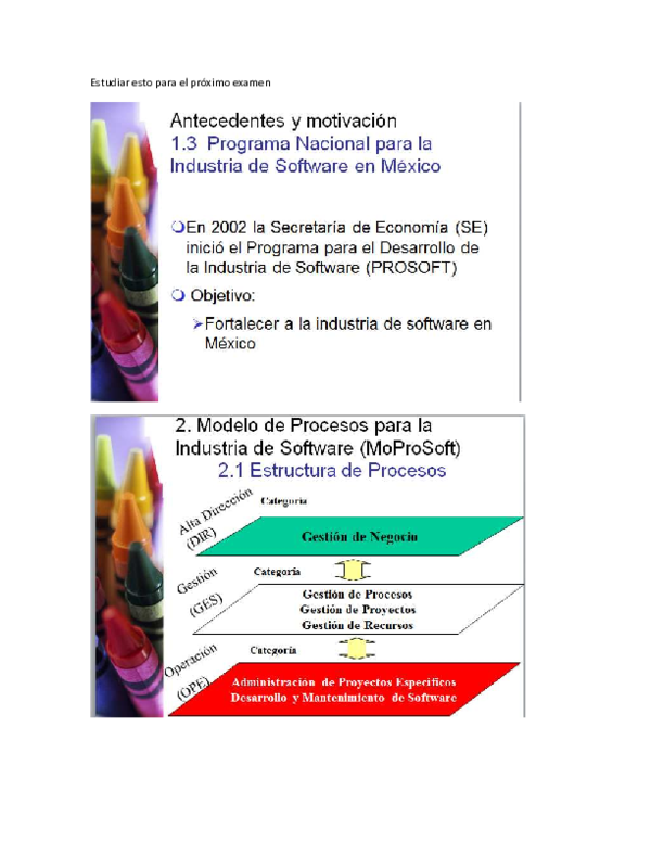 (PDF) Moprosoft y CMMI