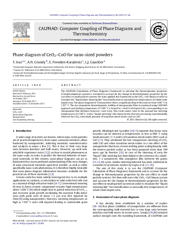 (PDF) CeO2-CoO phase diagram