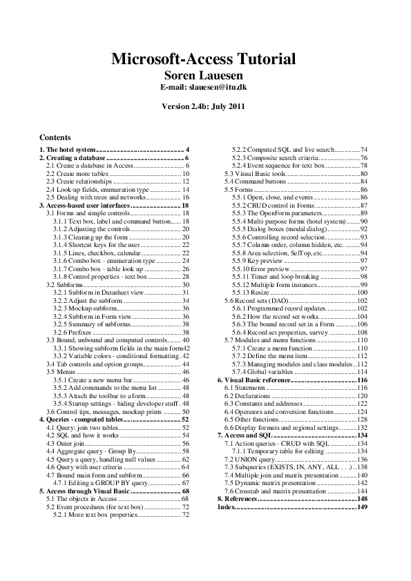 (PDF) Microsoft-Access Tutorial