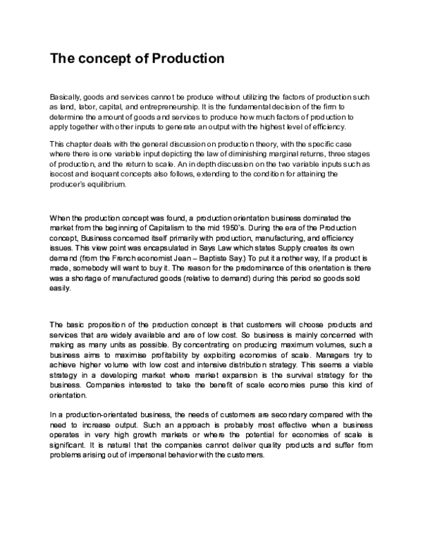 (DOC) The concept of Production