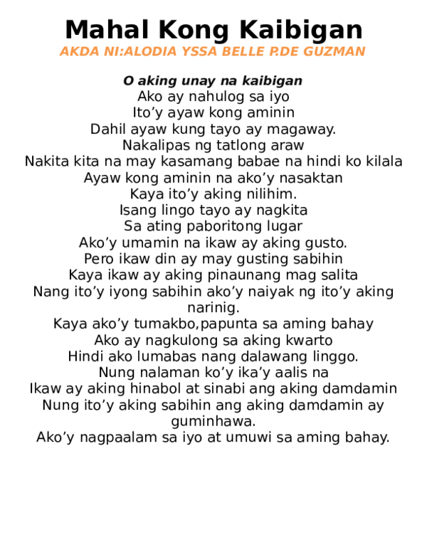 Liebeszitate Tagalog Para Sa Mahal Ko