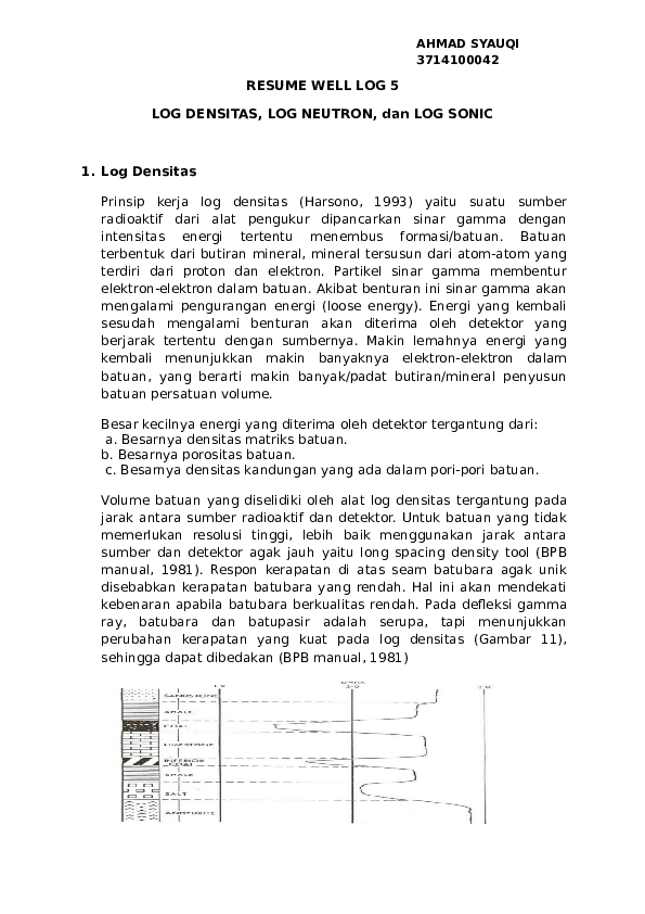 (DOC) RESUME WELL LOG 5 LOG DENSITAS, LOG NEUTRON, dan LOG SONIC