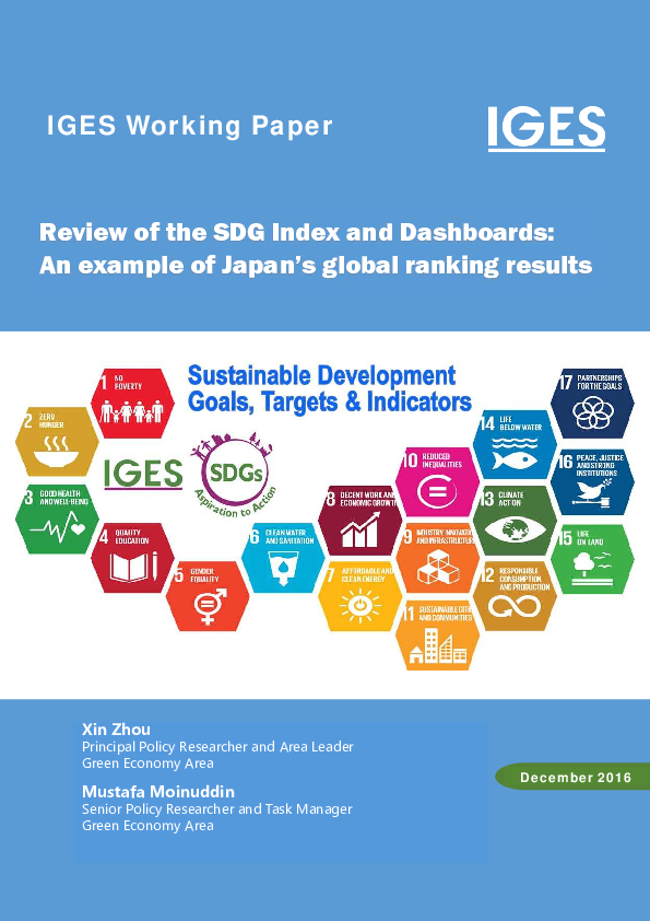 (PDF) Review of the SDG Index and Dashboards: An example of Japan's ...