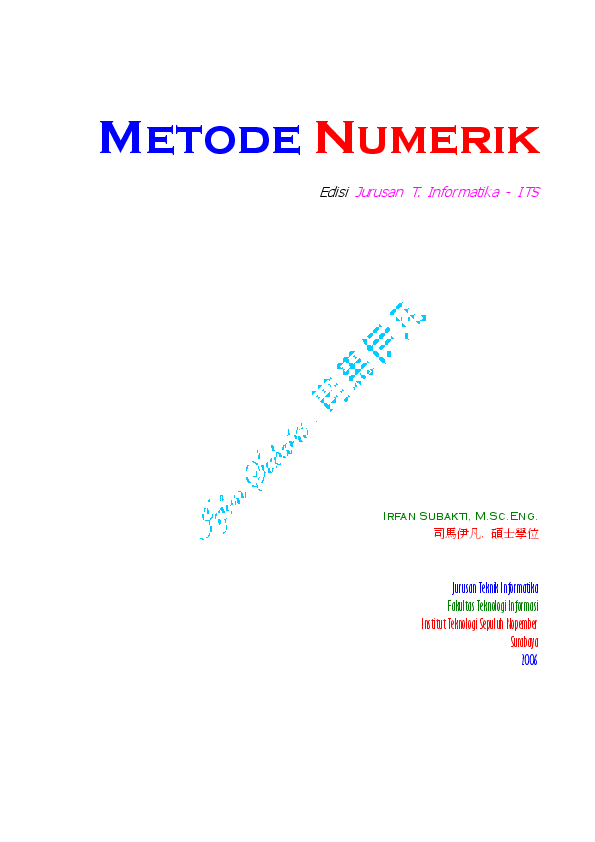 (PDF) Metode Numerik