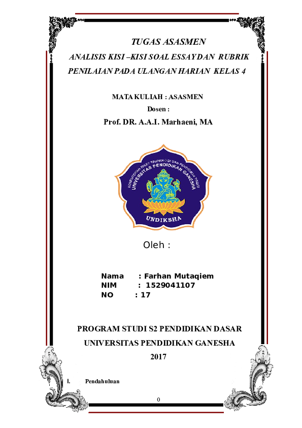 (DOC) ANALISIS PENILAIAN DENGAN KKO BLOOM REVISI