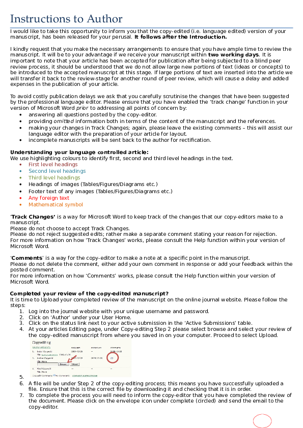 (DOC) Instructions to Author