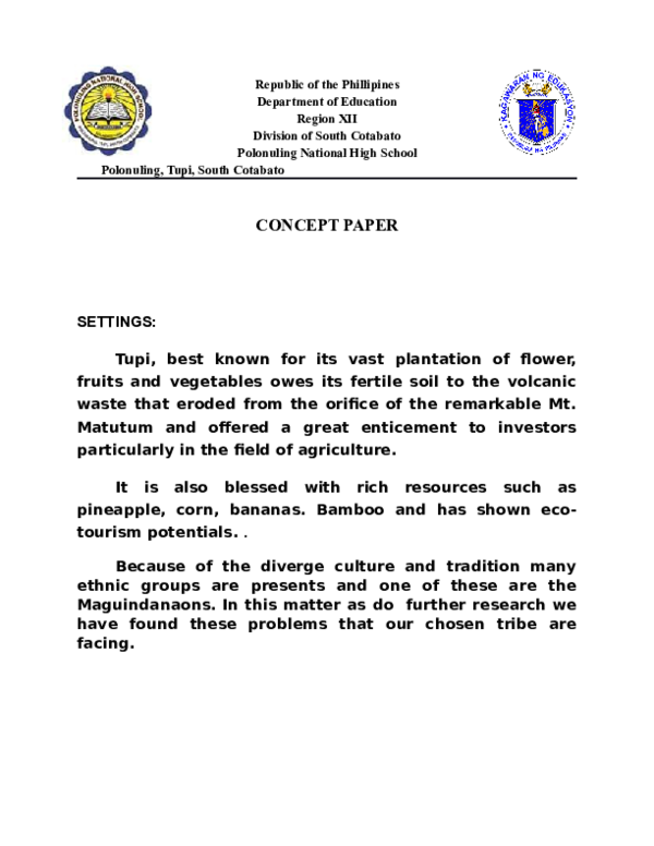 (DOC) Republic of the Phillipines Department of Education Region XII ...