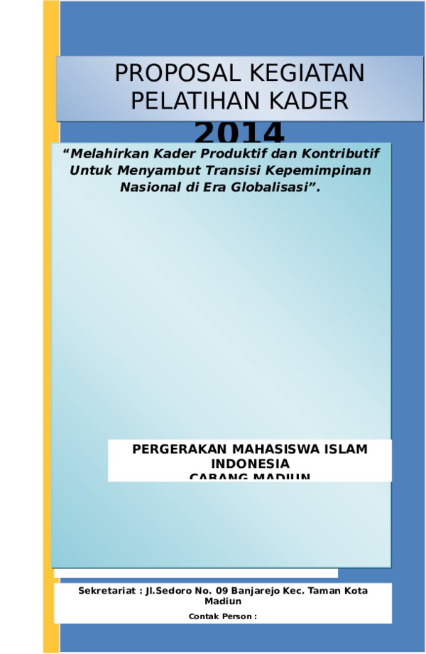(DOC) PANITIA PELATIHAN KADER DASAR (PKD) PERGERAKAN MAHASISWA ISLAM ...