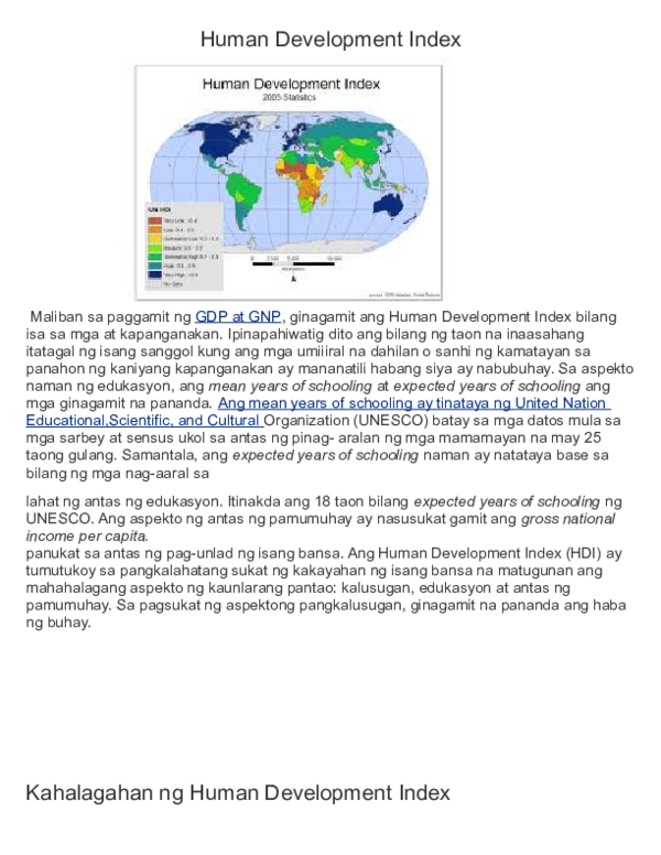 (DOC) Human Development Index
