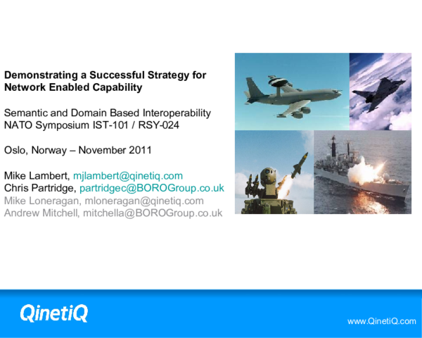 (PPT) Demonstrating a Successful Strategy for Network Enabled ...