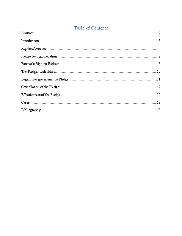 (DOC) Rights & Duties of Parties in Contract Act (Pledge).docx