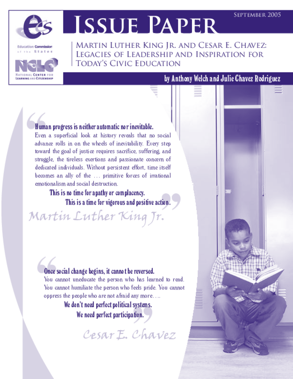 (PDF) Martin Luther King Jr. and Cesar E. Chavez: Legacies of ...