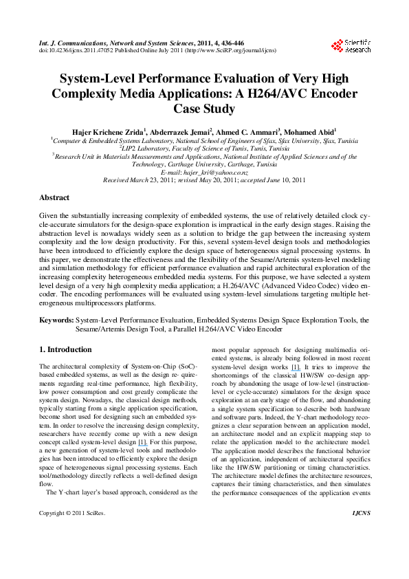 (PDF) System-Level Performance Evaluation of Very High Complexity Media ...