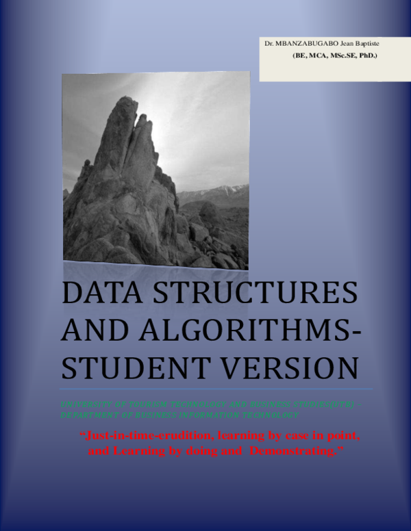 (PDF) DATA STRUCTURES AND ALGORITHMS- STUDENT VERSION " Just-in-time ...